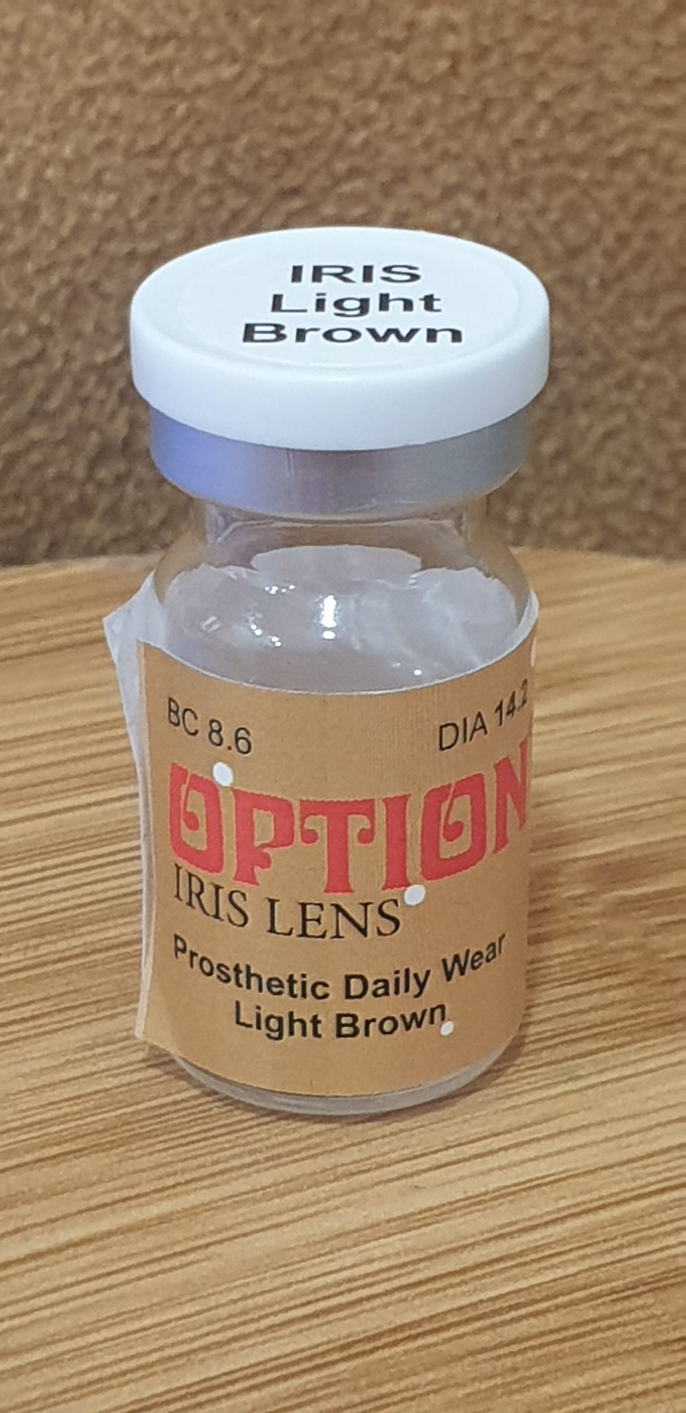 Prosthetic Contact Lenses Light Brown Option